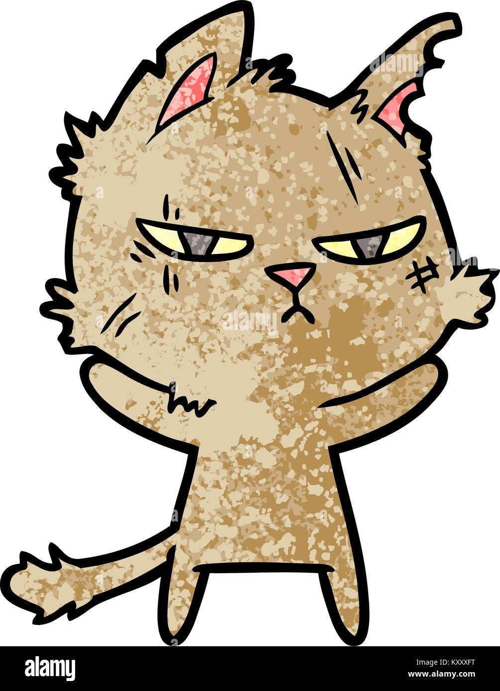 tough cartoon cat Stock Vector Image & Art - Alamy