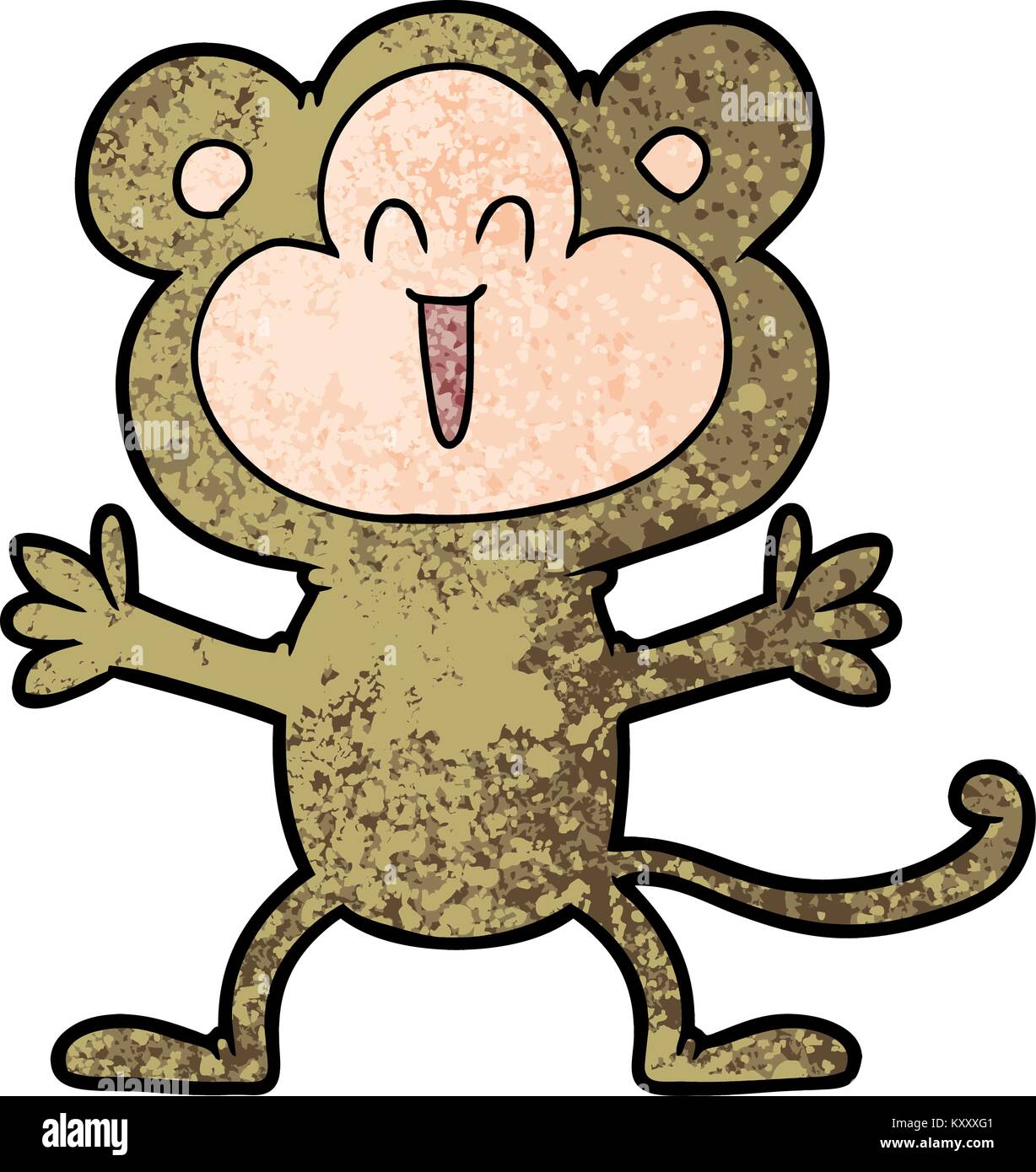 cartoon happy monkey Stock Vector Image & Art - Alamy