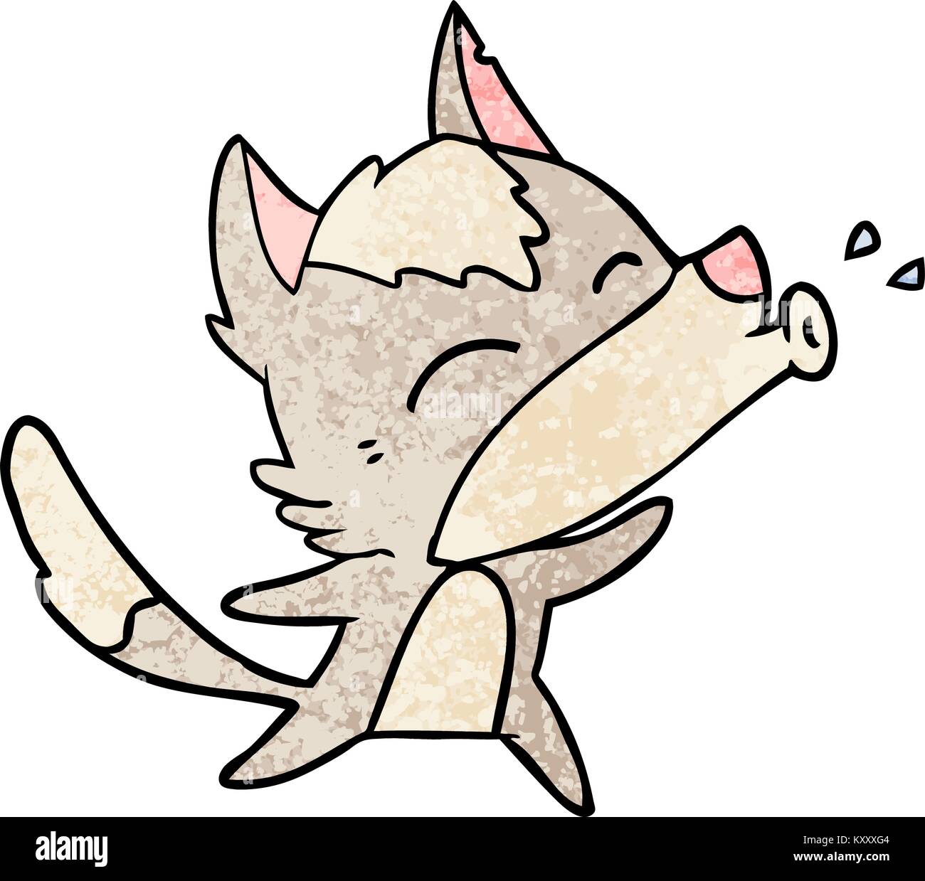 howling wolf cartoon Stock Vector Image & Art - Alamy