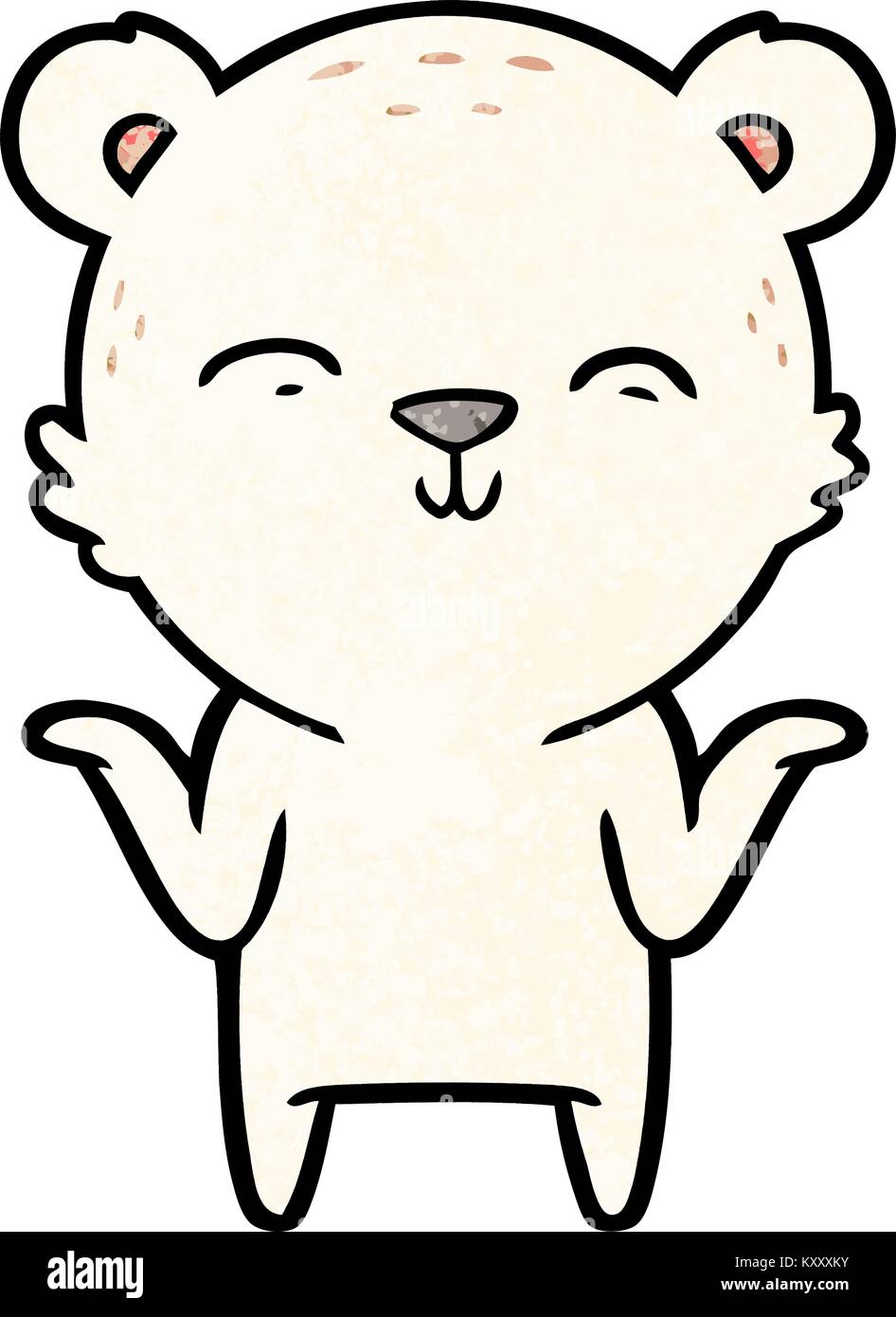 happy cartoon polar bear shrugging shoulders Stock Vector Image & Art ...