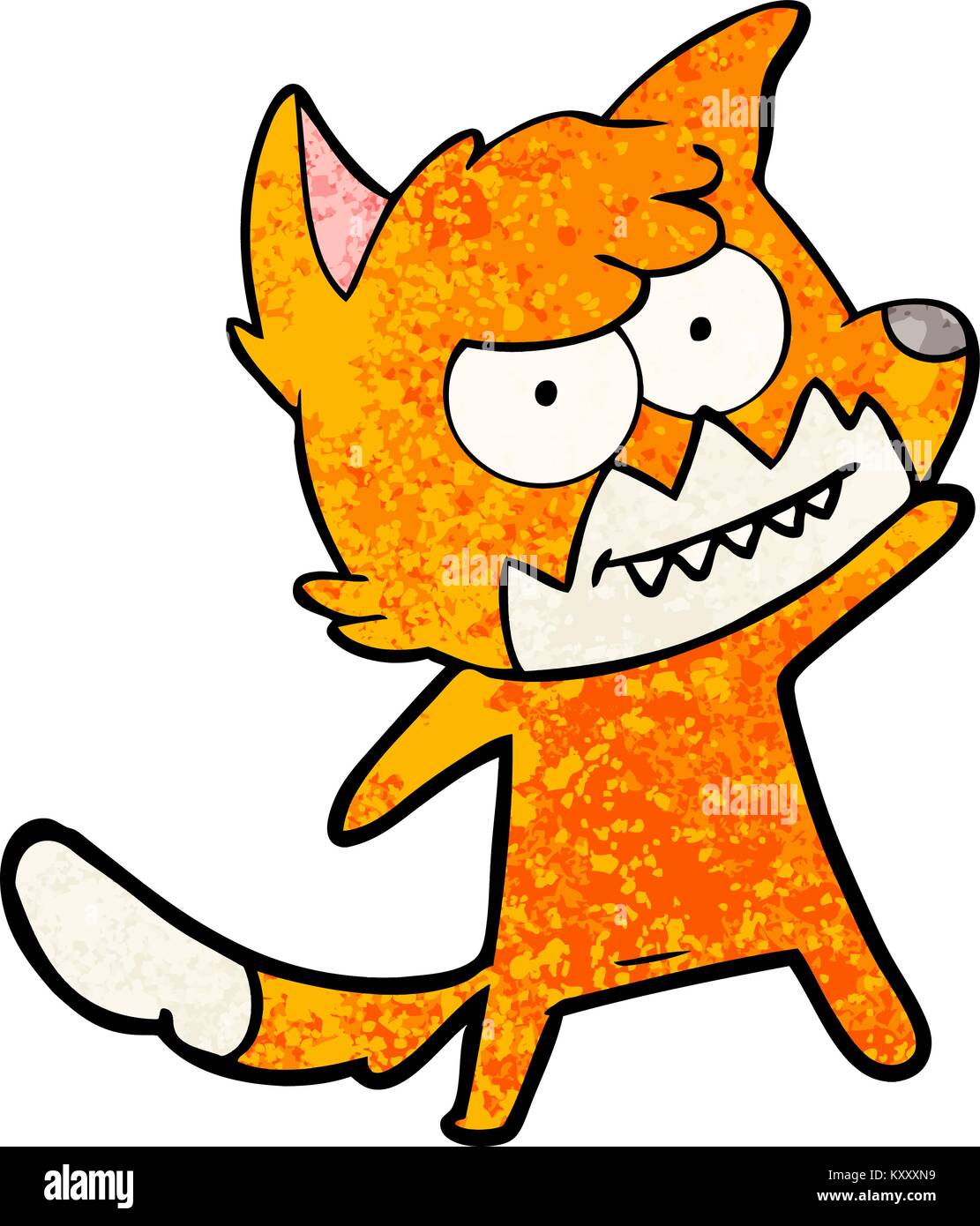 cartoon grinning fox Stock Vector Image & Art - Alamy