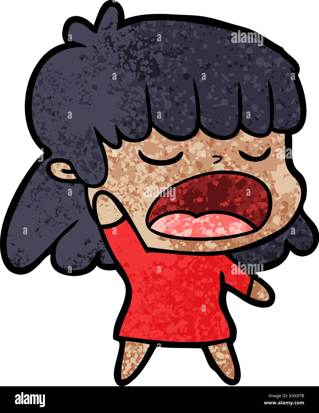 cartoon woman talking loudly Stock Vector Image & Art - Alamy