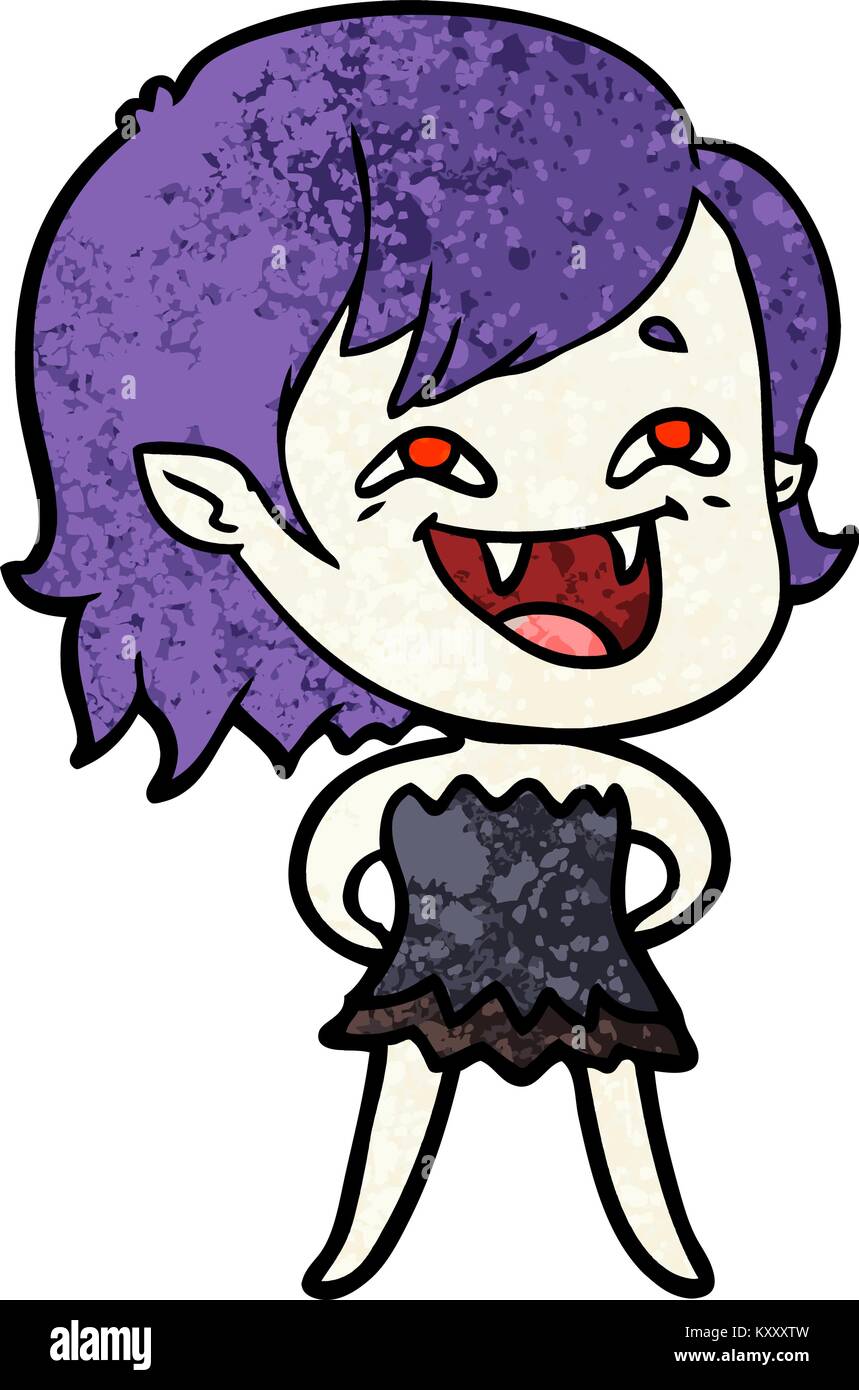 cartoon laughing vampire girl Stock Vector Image & Art - Alamy