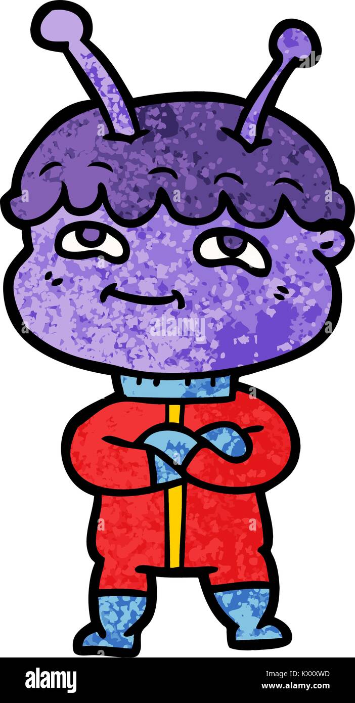 friendly cartoon spaceman Stock Vector Image & Art - Alamy