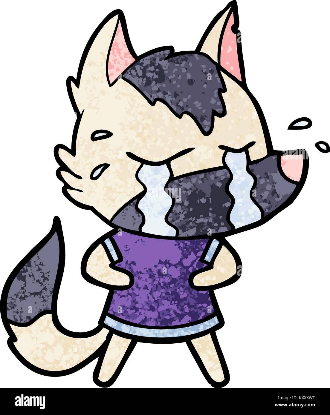 cartoon crying wolf Stock Vector Image & Art - Alamy