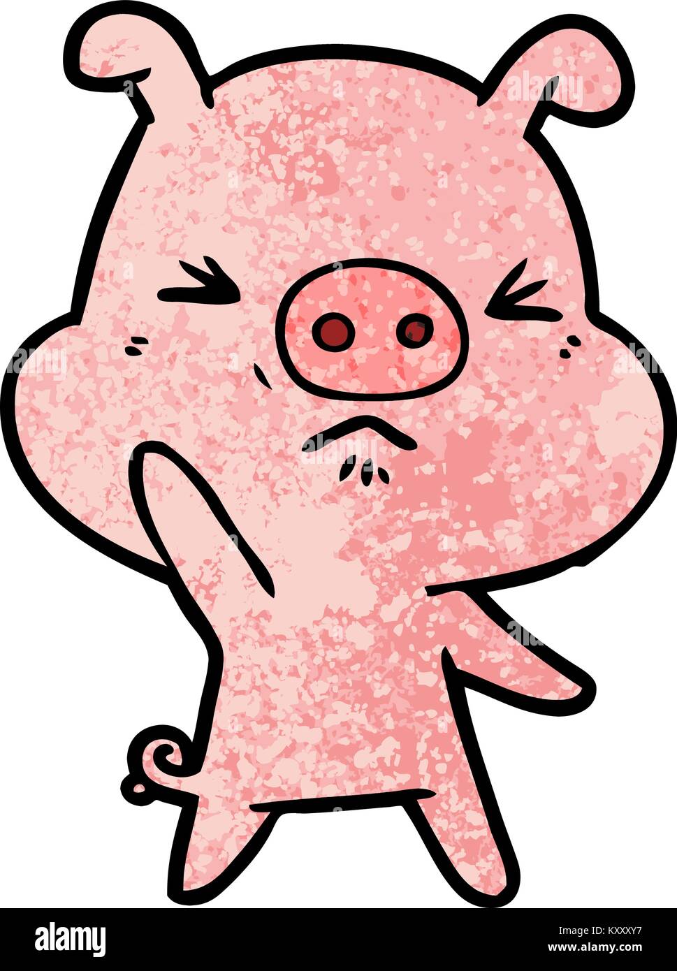 cartoon angry pig Stock Vector Image & Art - Alamy