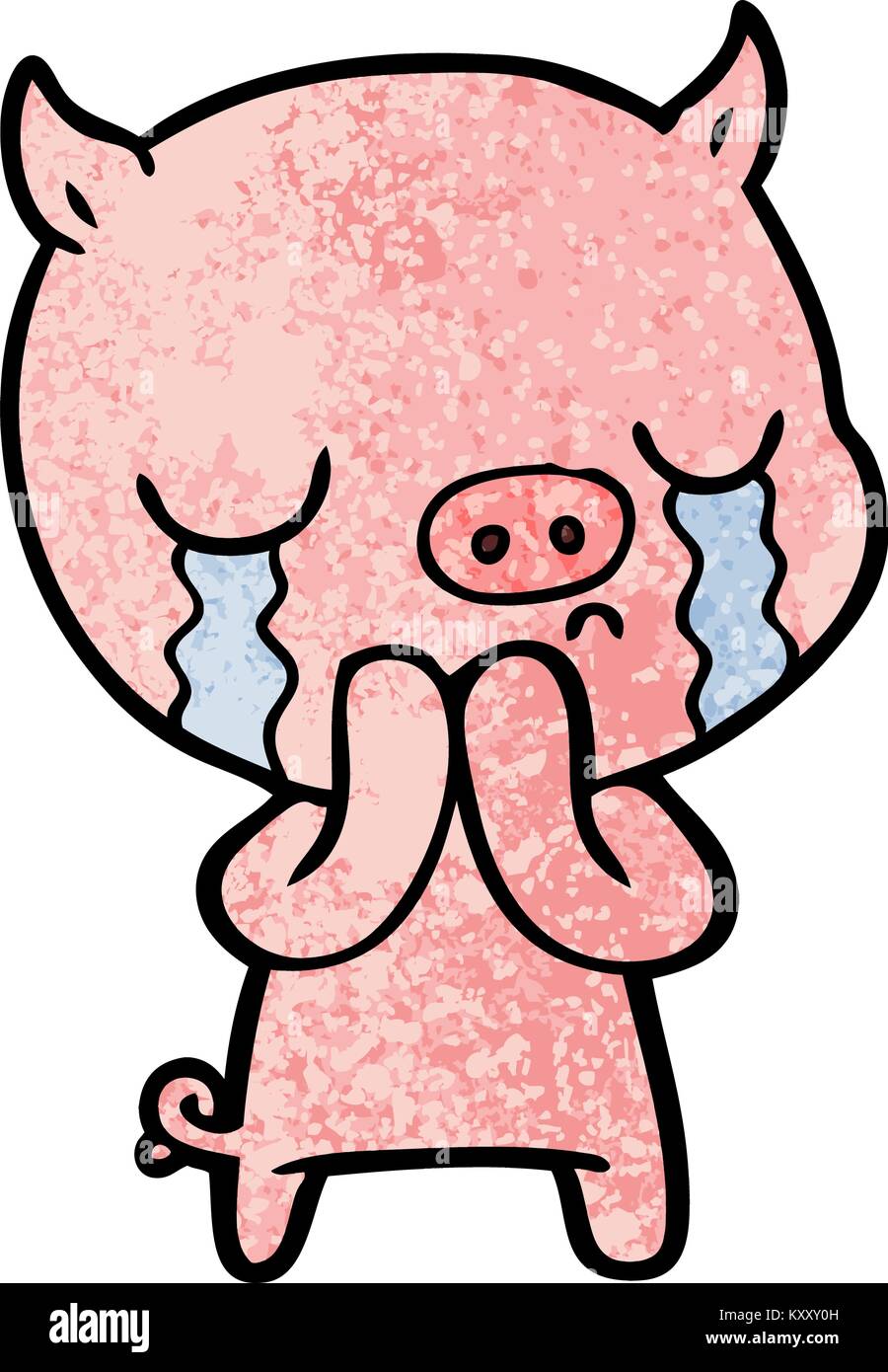 cartoon pig crying Stock Vector Image & Art - Alamy