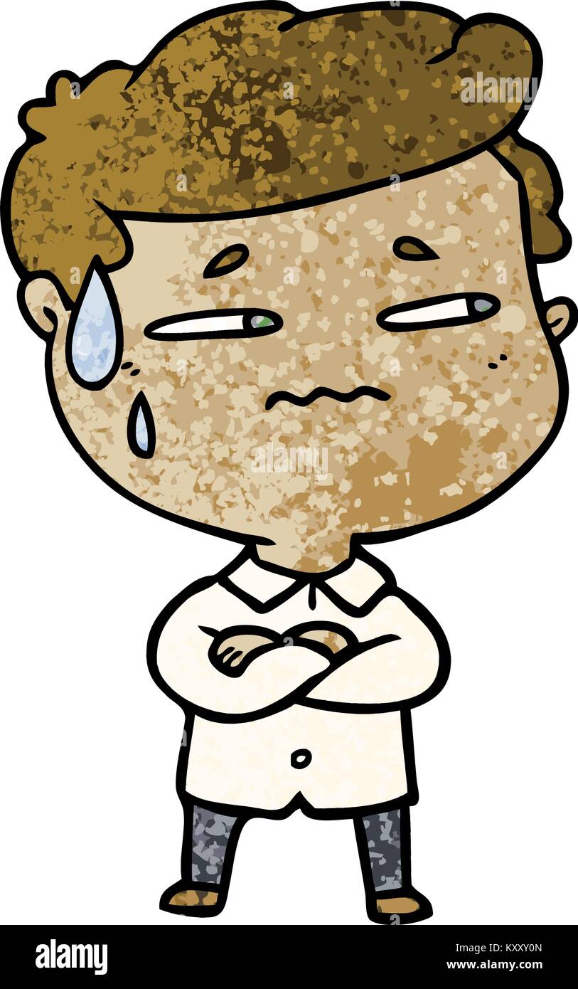 cartoon anxious man Stock Vector Image & Art - Alamy