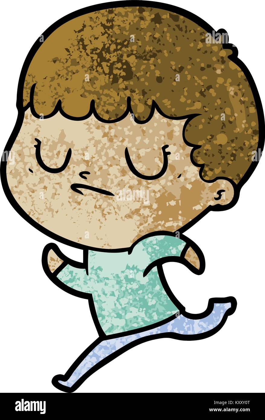 cartoon grumpy boy Stock Vector Image & Art - Alamy