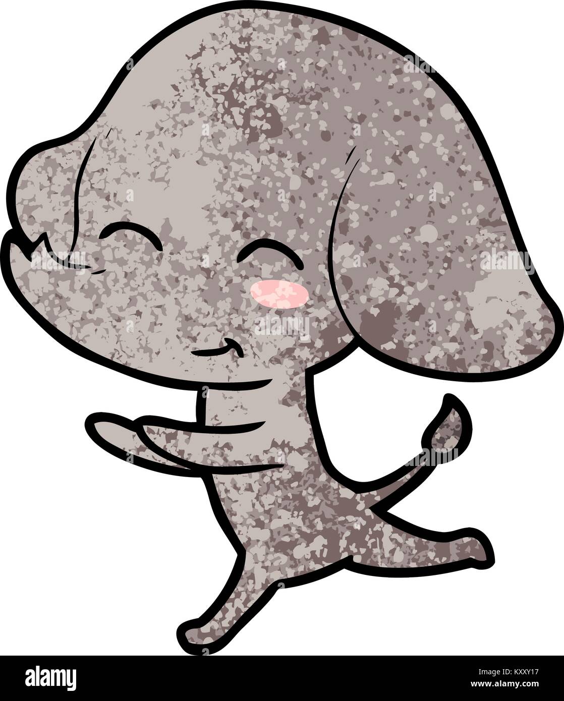 cute cartoon elephant running Stock Vector Image & Art - Alamy