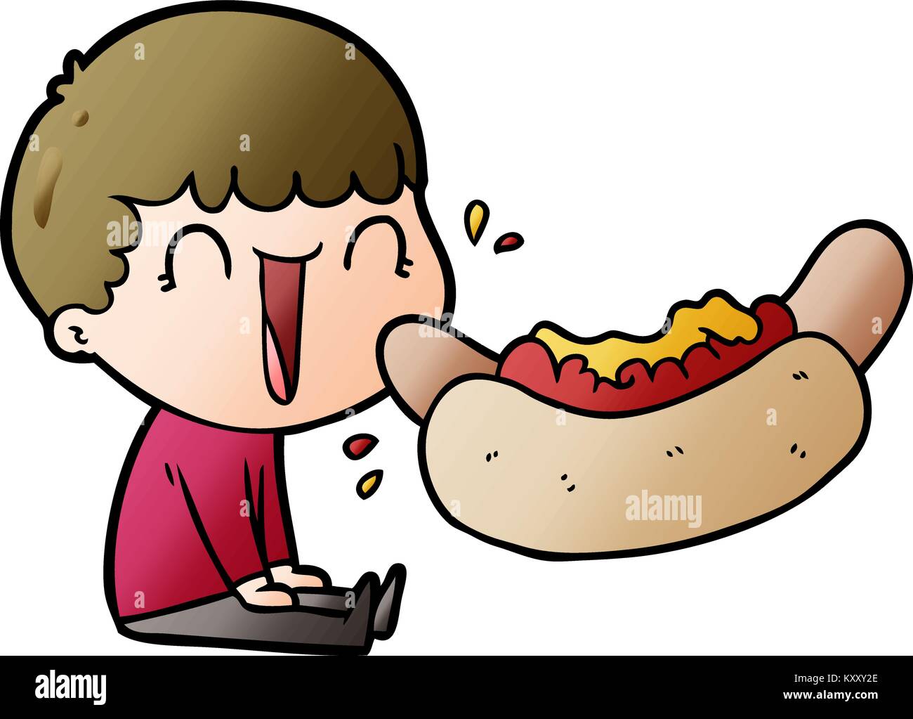 Giant hotdog Stock Vector Images - Alamy