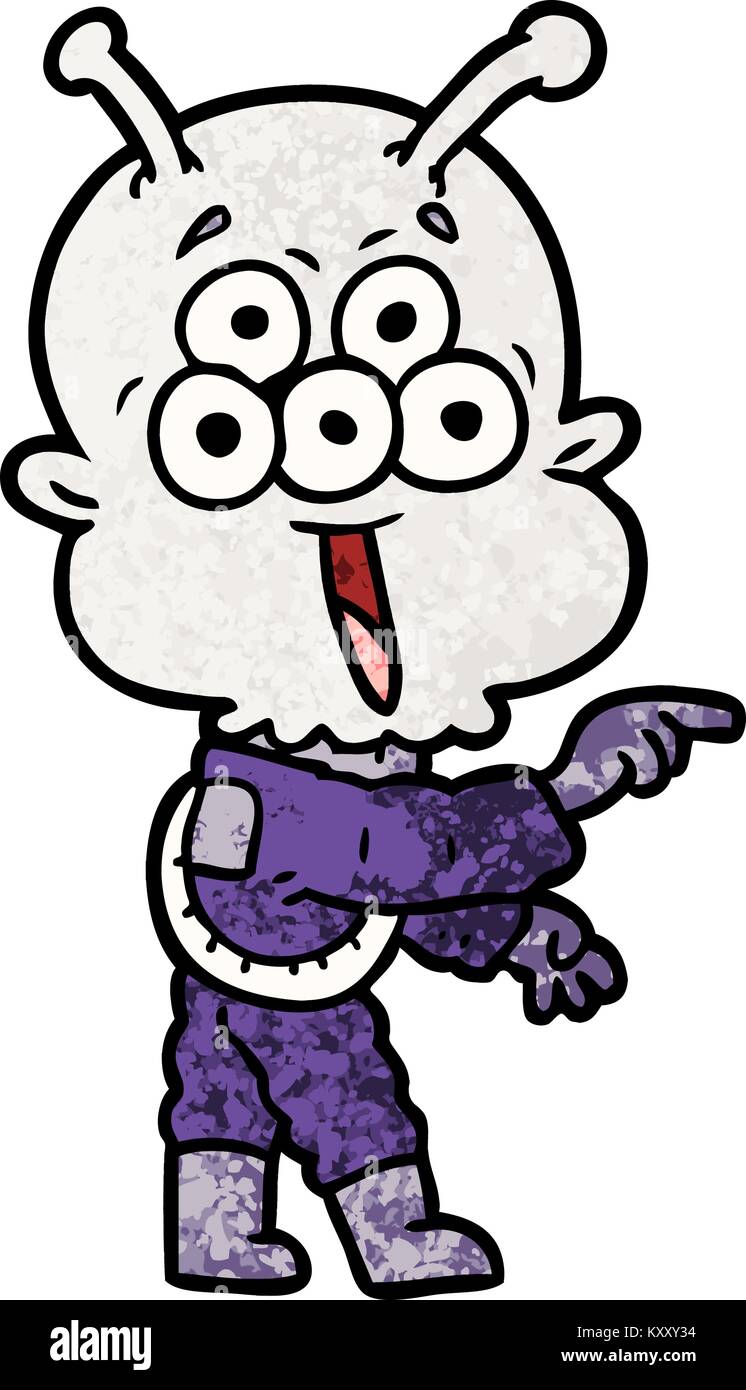 happy cartoon alien Stock Vector Image & Art - Alamy