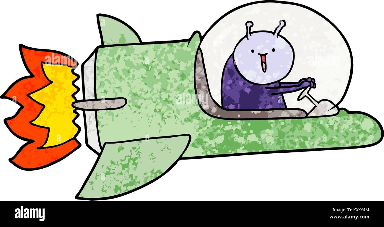cartoon alien in spaceship Stock Vector Image & Art - Alamy