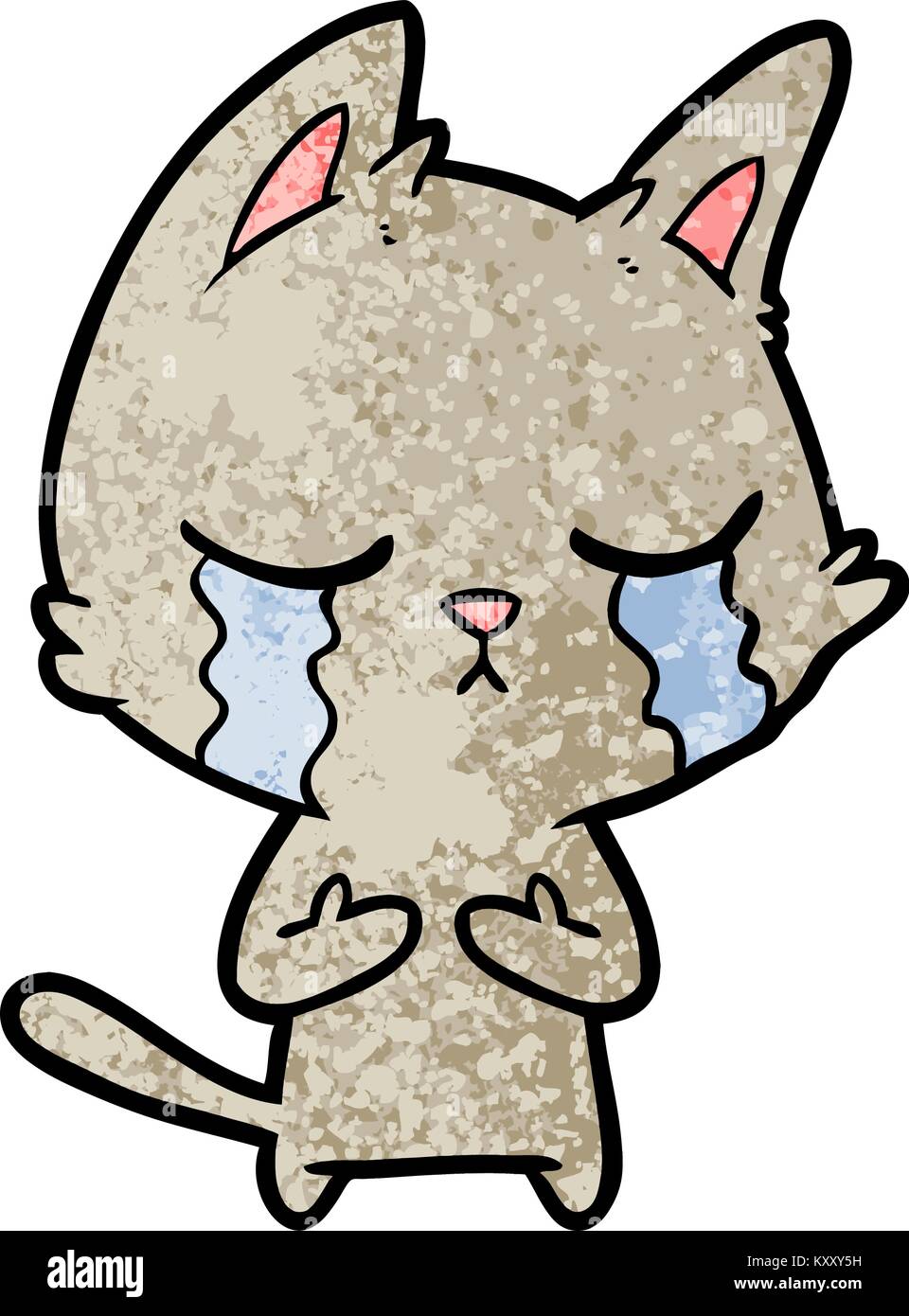 crying cartoon cat Stock Vector Image & Art - Alamy