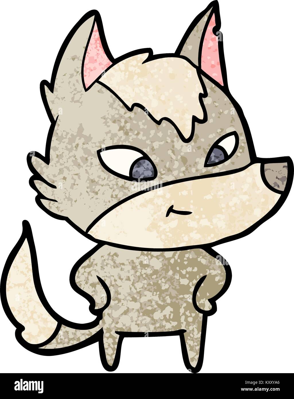 friendly cartoon wolf Stock Vector Image & Art - Alamy