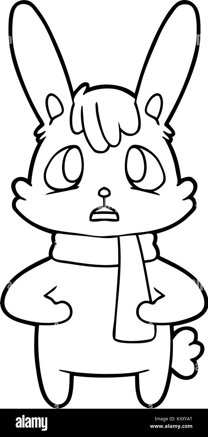 worried cartoon rabbit Stock Vector Image & Art - Alamy