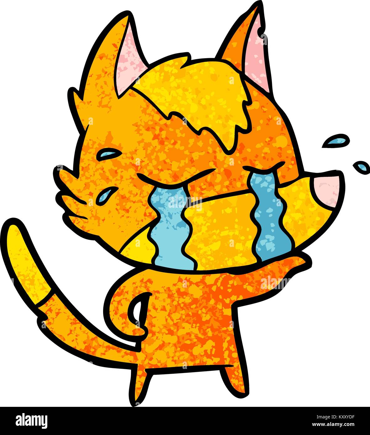 sad little fox cartoon character Stock Vector Image & Art - Alamy