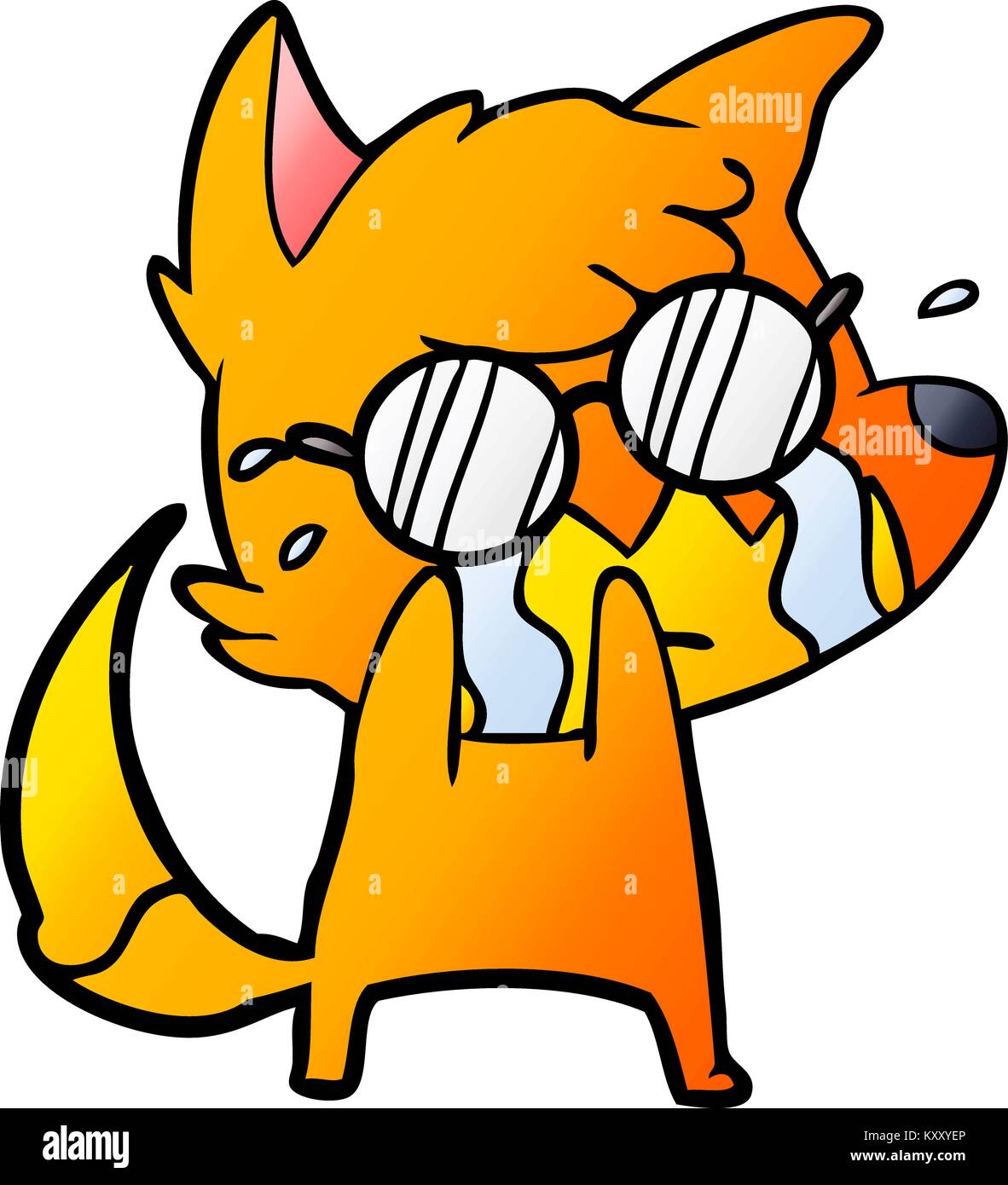 crying fox cartoon Stock Vector Image & Art - Alamy