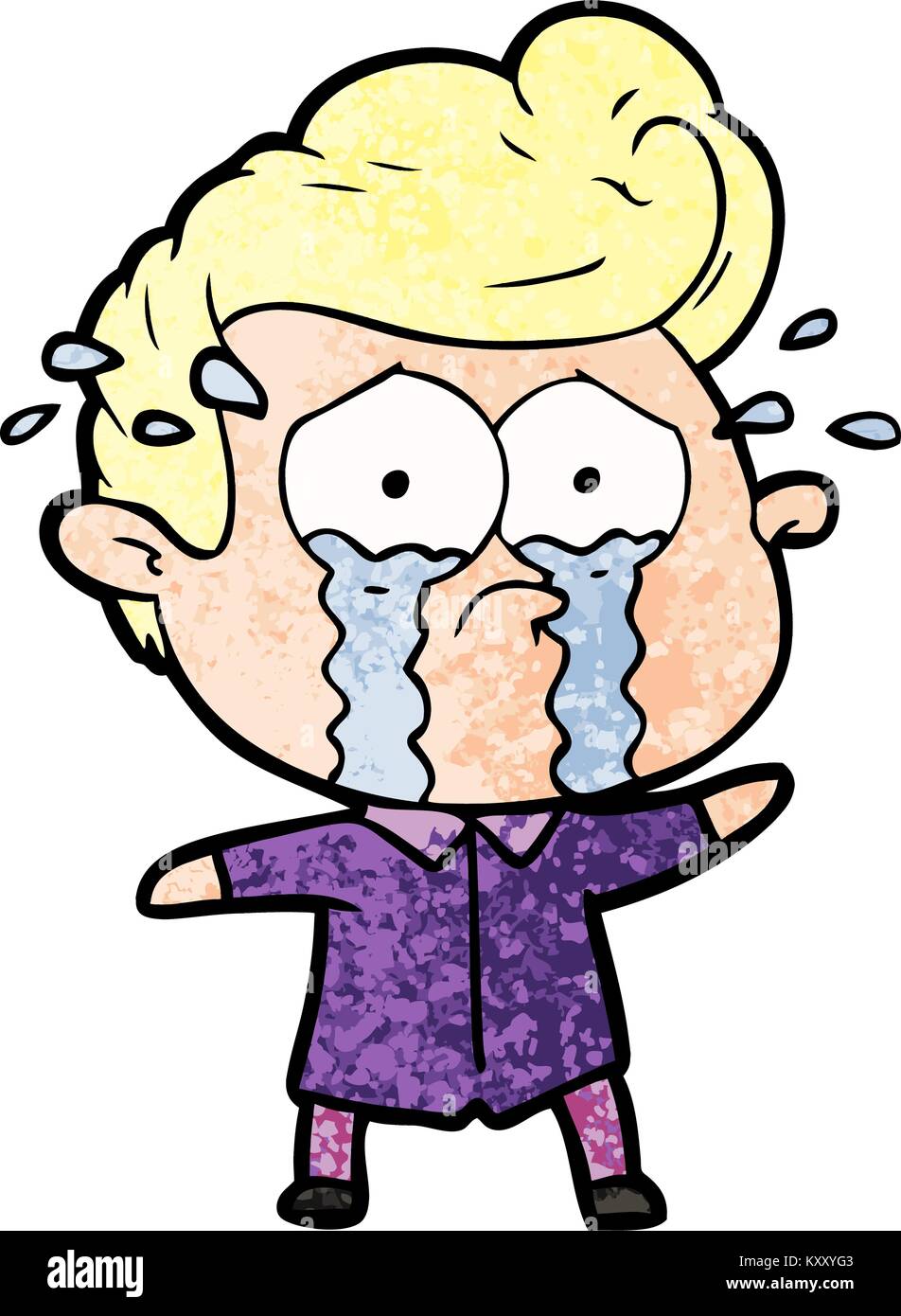 cartoon crying man Stock Vector Image & Art - Alamy