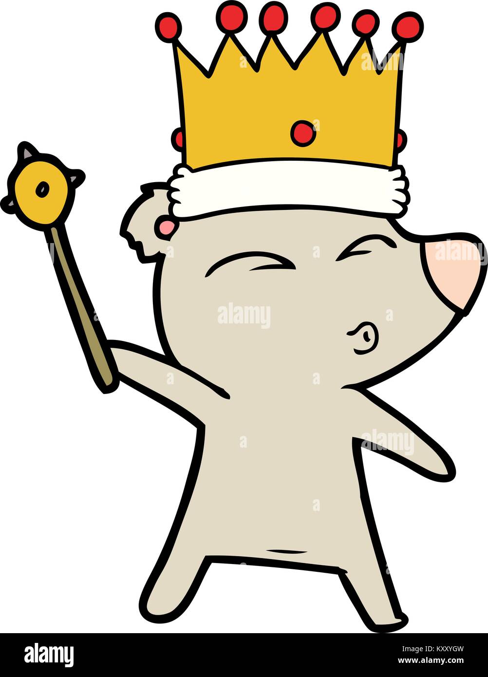 cartoon whistling bear king Stock Vector Image & Art - Alamy
