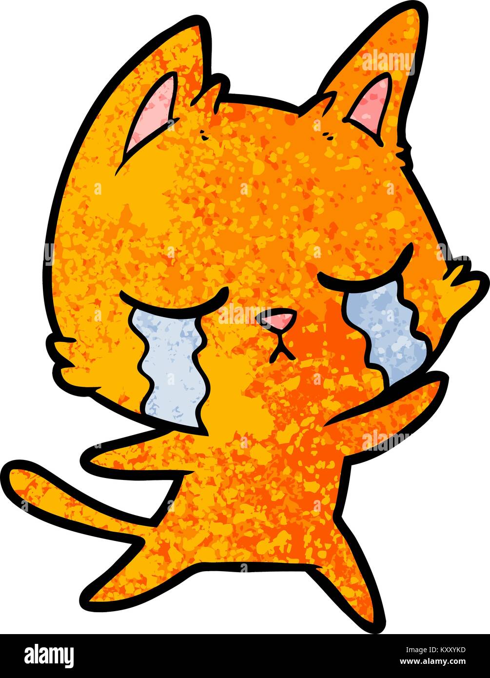 crying cartoon cat Stock Vector Image & Art - Alamy
