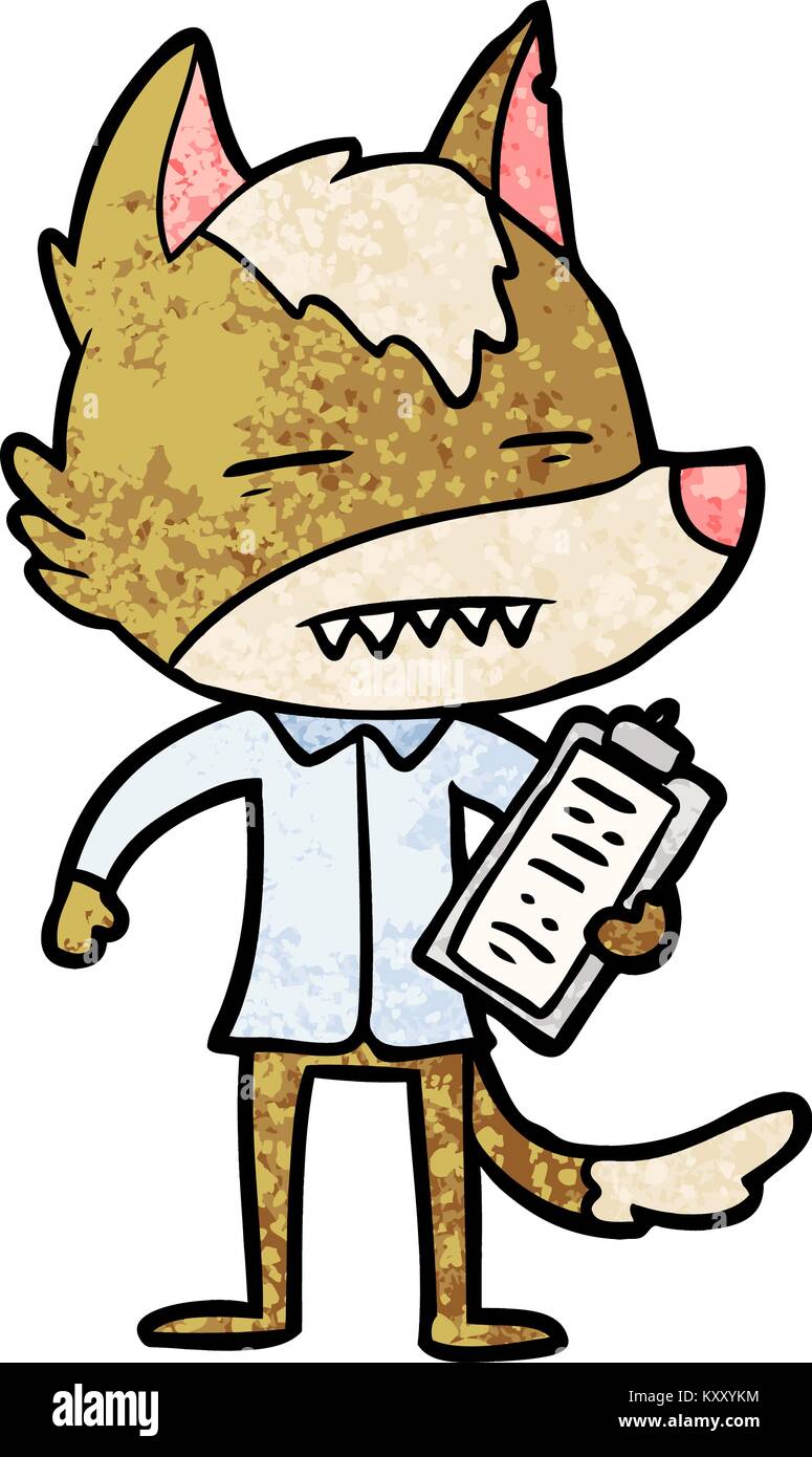 cartoon office wolf showing teeth Stock Vector Image & Art - Alamy