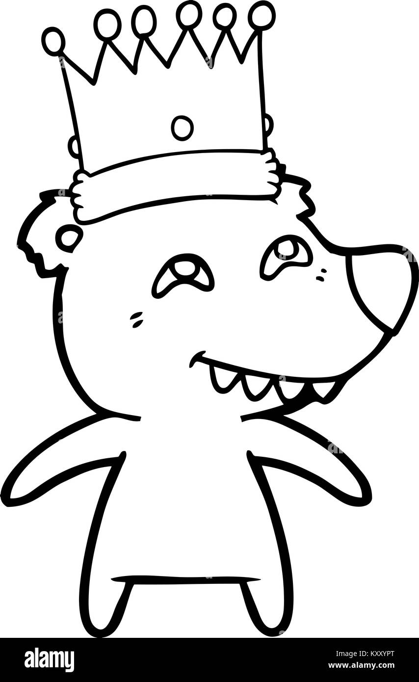 cartoon king bear showing teeth Stock Vector Image & Art - Alamy
