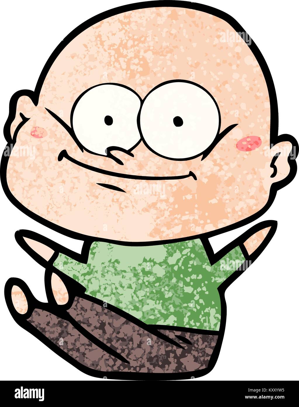 cartoon bald man staring Stock Vector Image & Art - Alamy