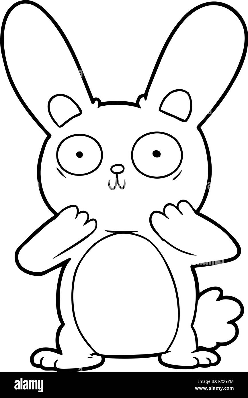 cartoon shocked rabbit Stock Vector Image & Art - Alamy