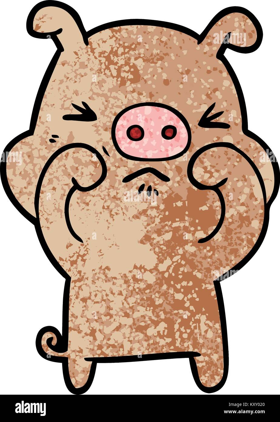 cartoon grumpy pig Stock Vector Image & Art - Alamy