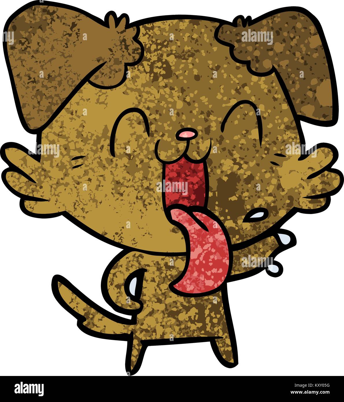 cartoon panting dog Stock Vector Image & Art - Alamy