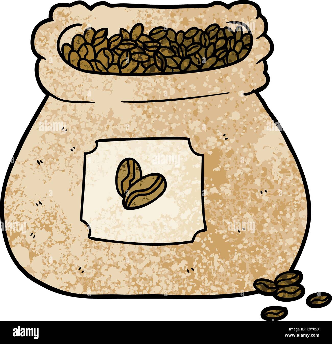 cartoon sack of coffee beans Stock Vector Image & Art - Alamy