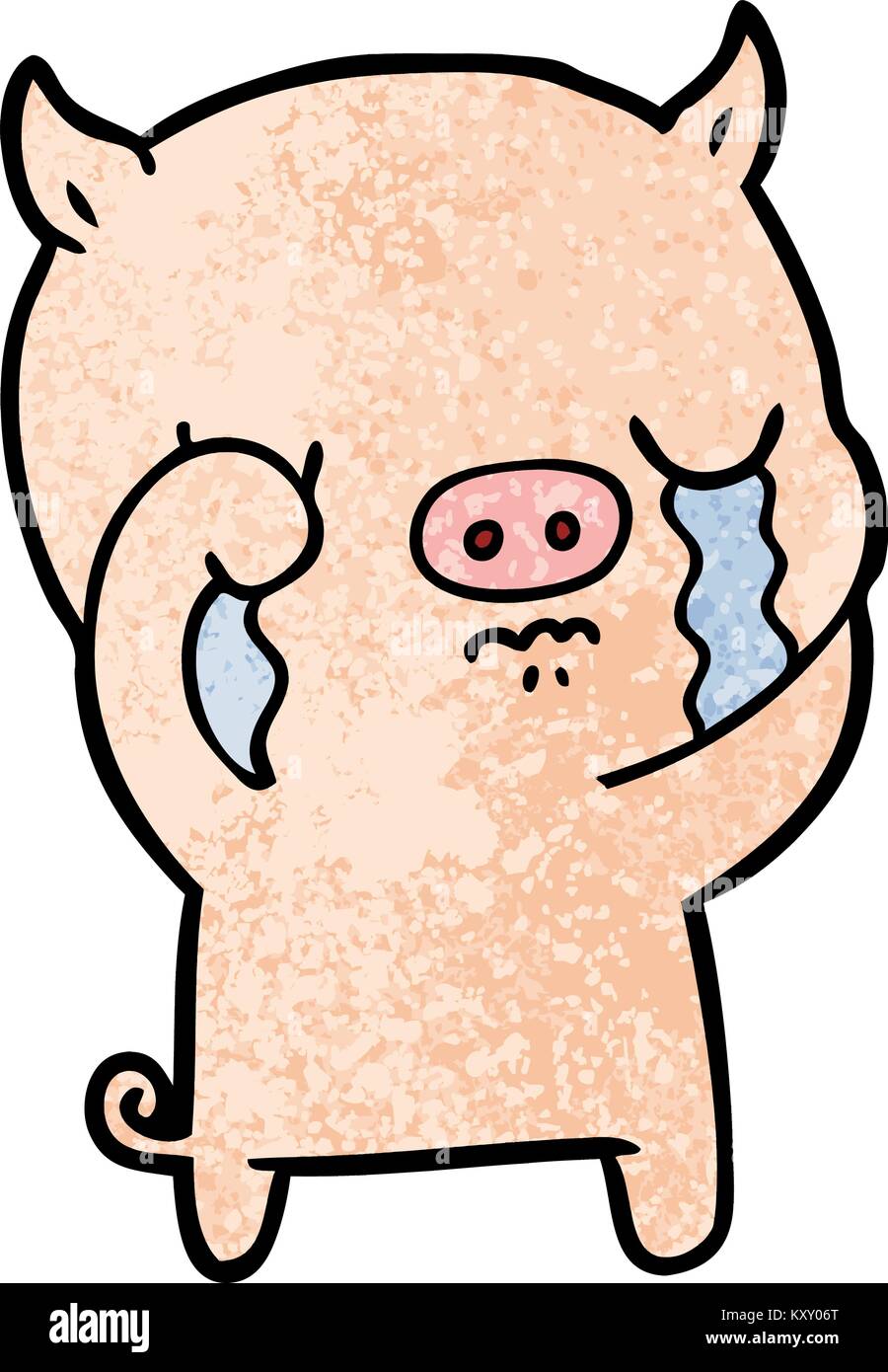 cartoon pig crying Stock Vector Image & Art - Alamy
