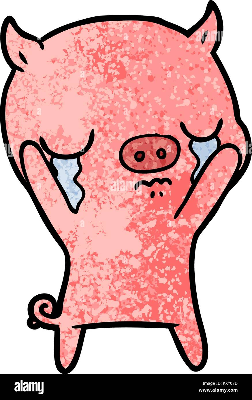 cartoon pig crying Stock Vector Image & Art - Alamy