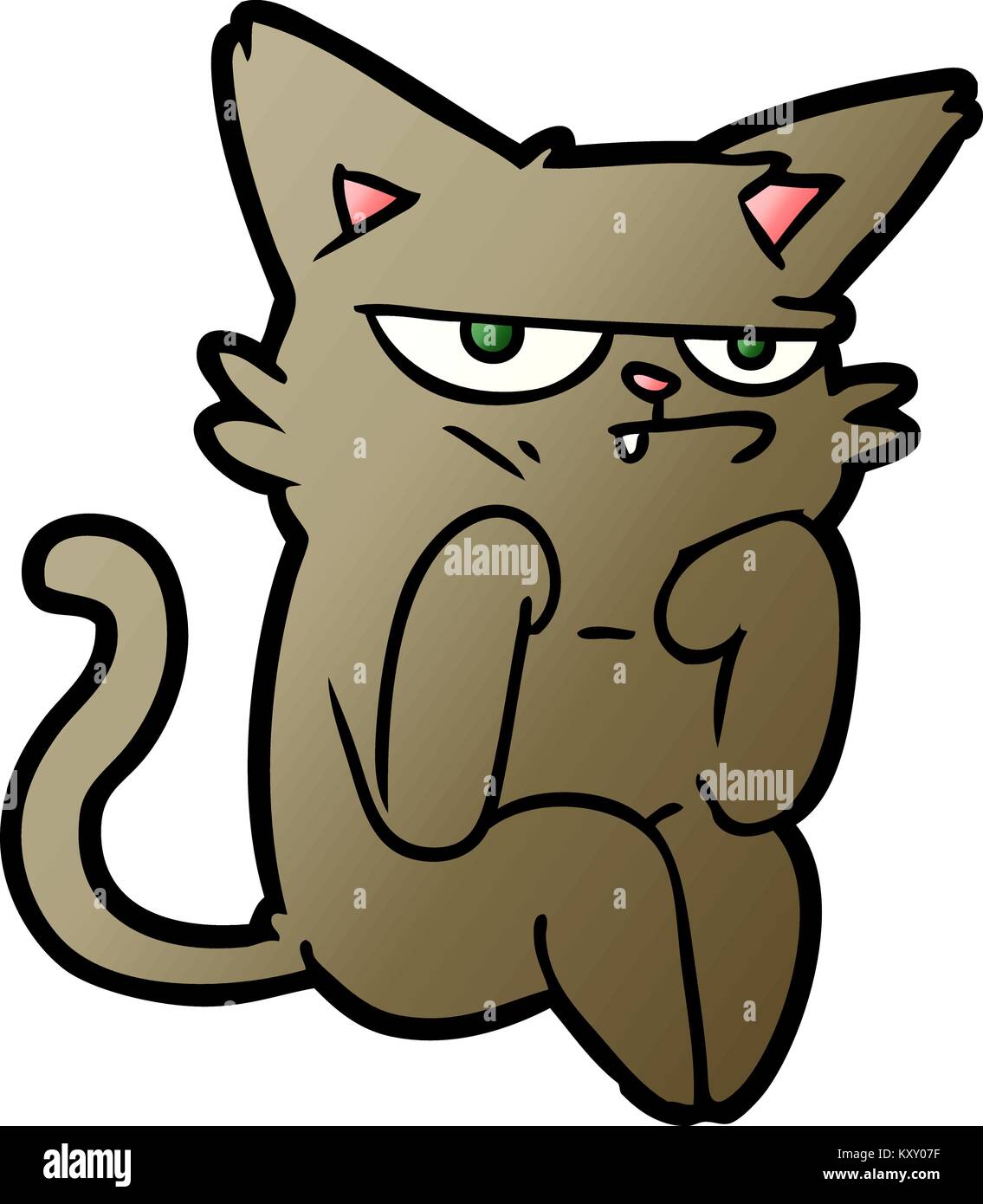 grumpy cartoon cat Stock Vector Image & Art - Alamy