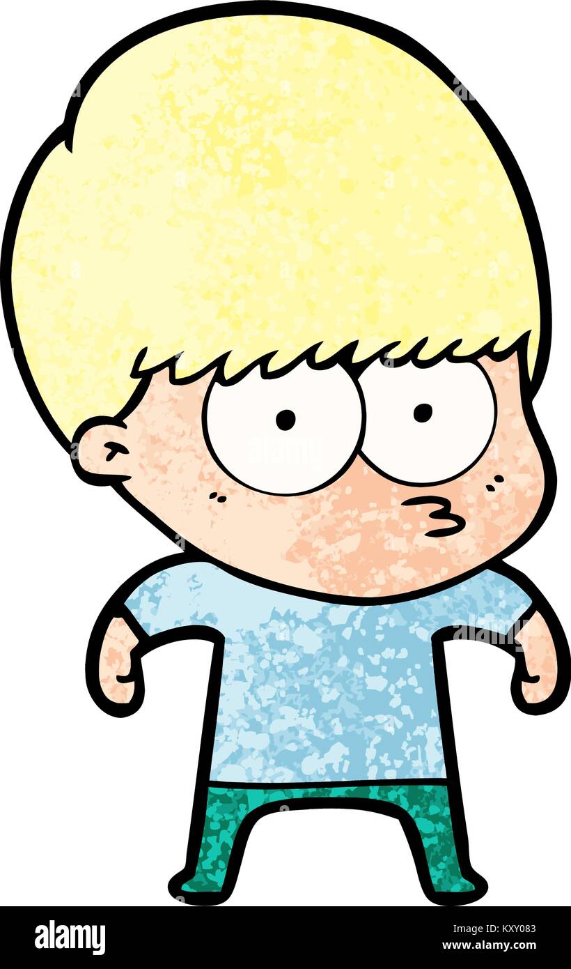 nervous cartoon boy Stock Vector Image & Art - Alamy