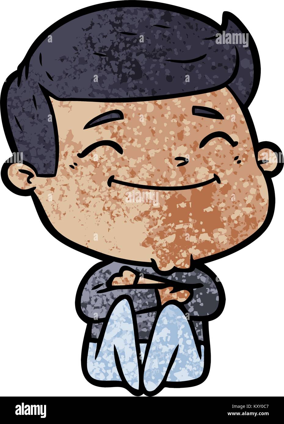 happy cartoon man Stock Vector Image & Art - Alamy