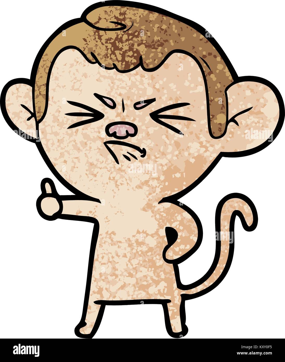 cartoon angry monkey Stock Vector Image & Art - Alamy