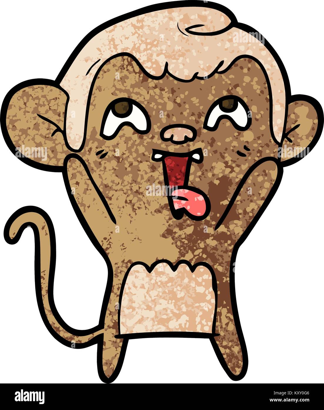 crazy cartoon monkey Stock Vector Image & Art - Alamy