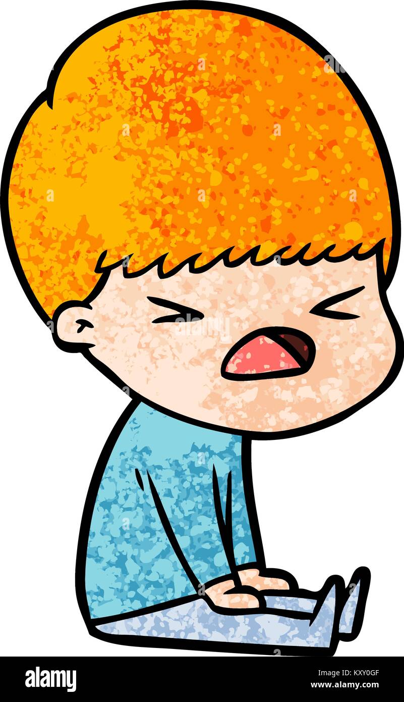 cartoon stressed man Stock Vector Image & Art - Alamy