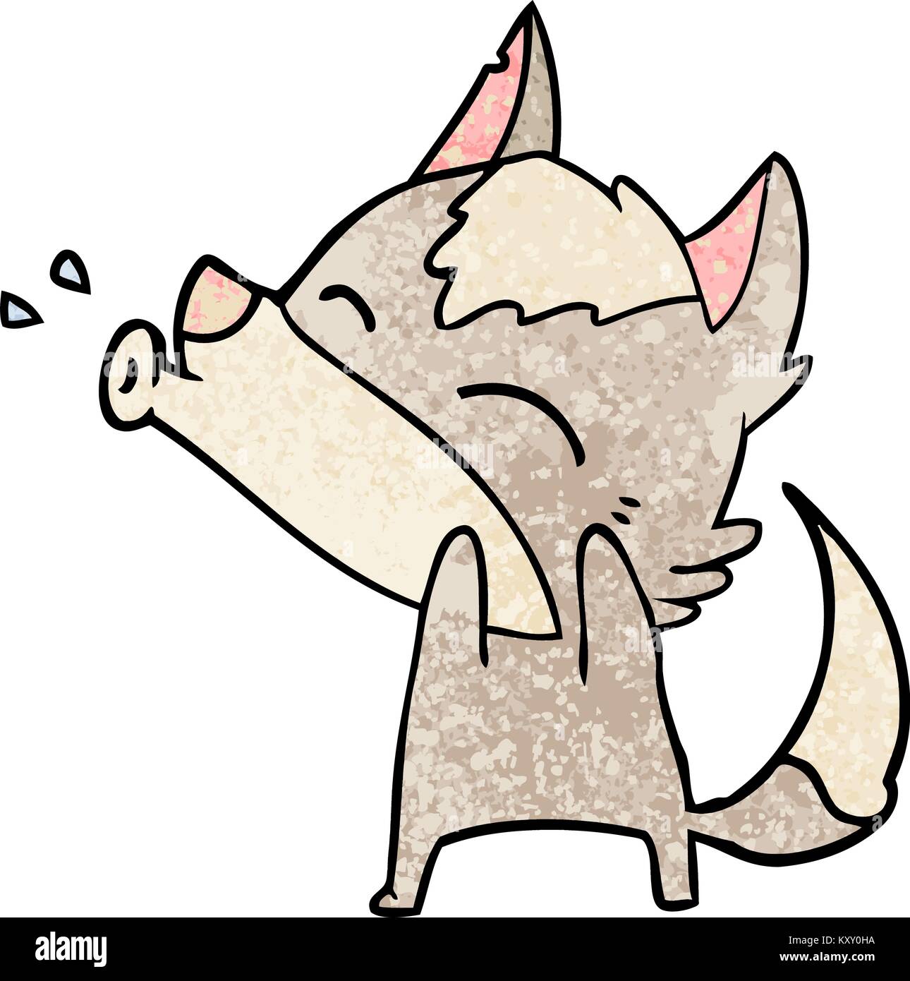 howling wolf cartoon Stock Vector Image & Art - Alamy