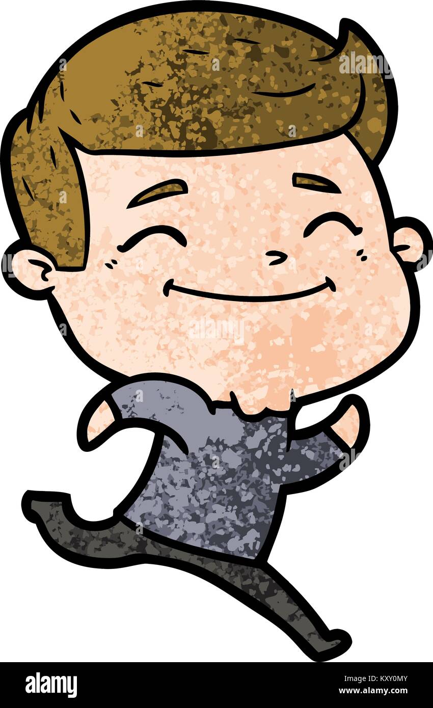 happy cartoon man Stock Vector Image & Art - Alamy