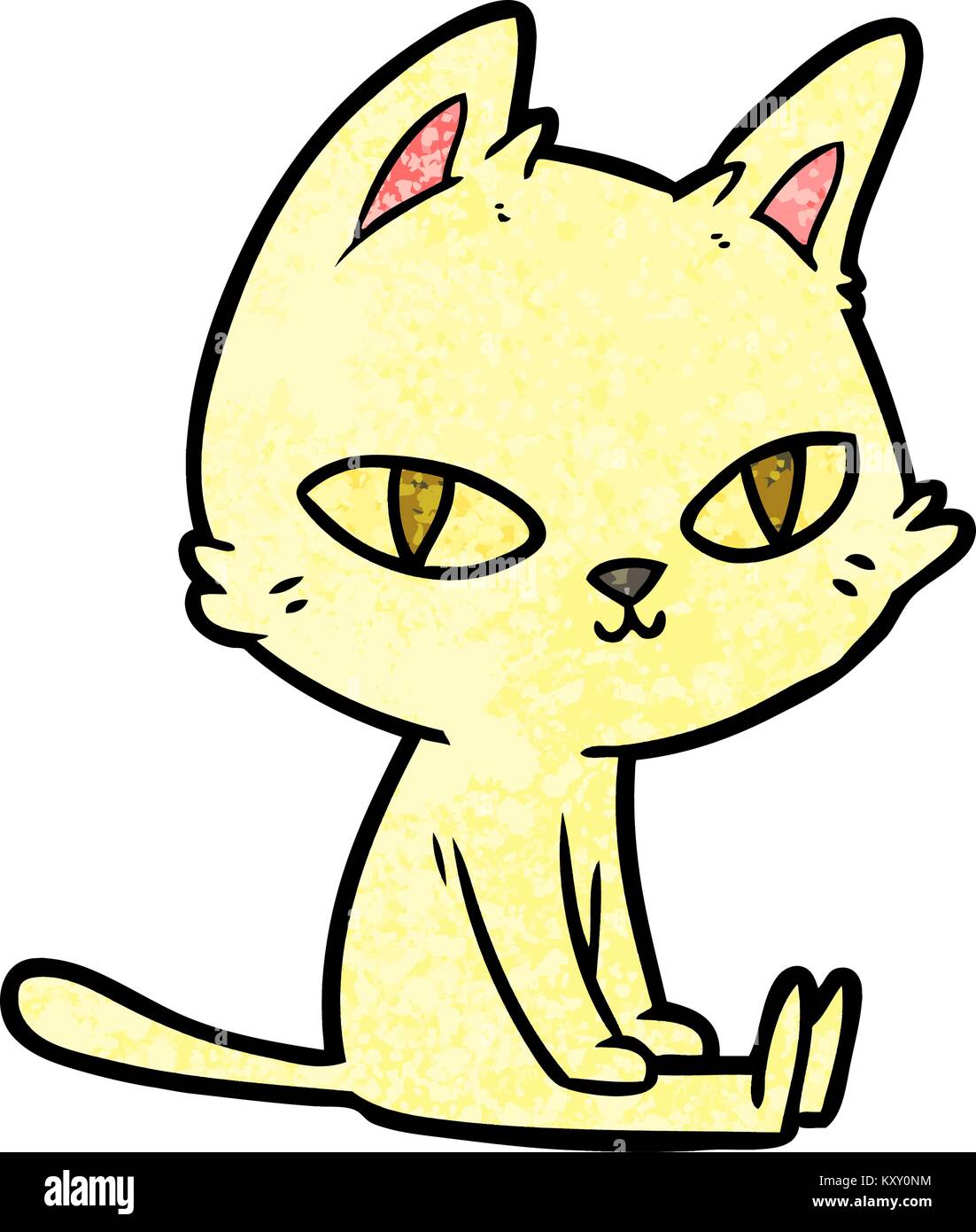 cartoon cat sitting Stock Vector Image & Art - Alamy