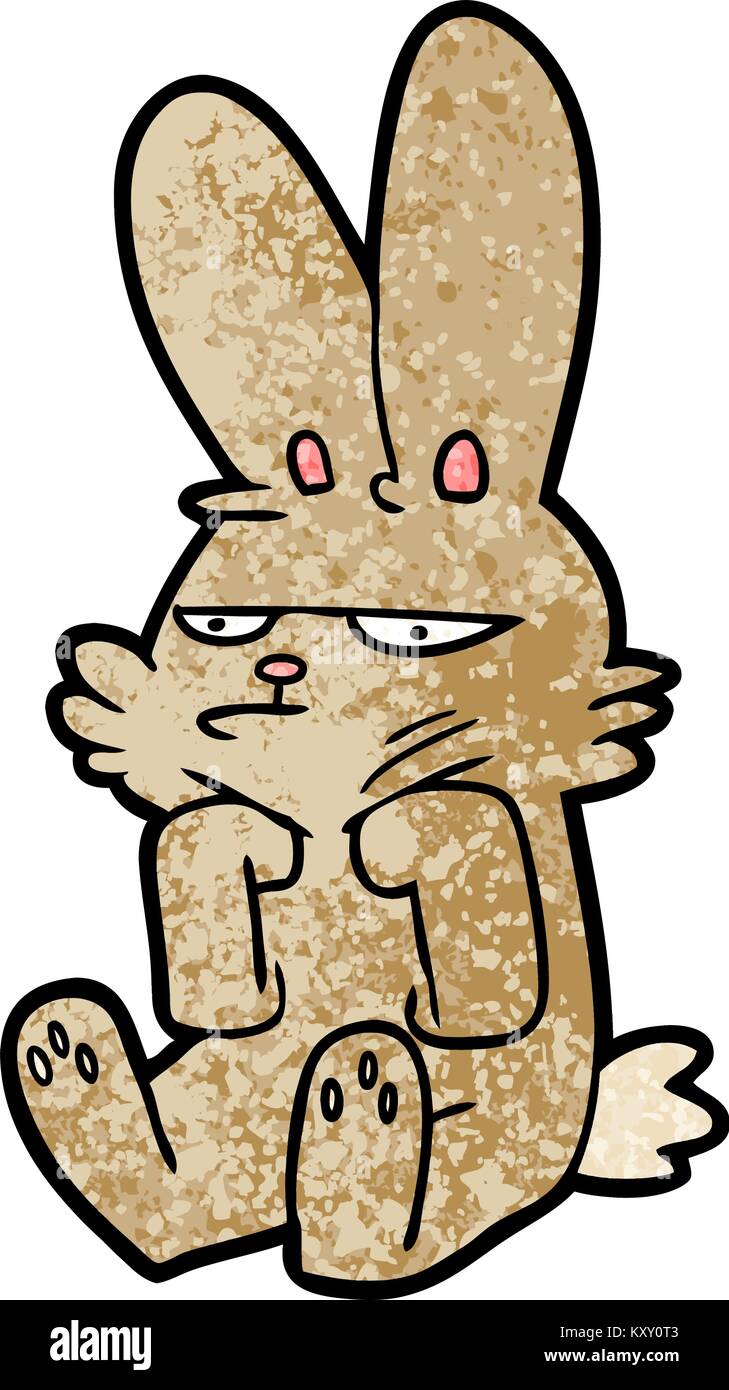Grumpy rabbit Stock Vector Images - Alamy