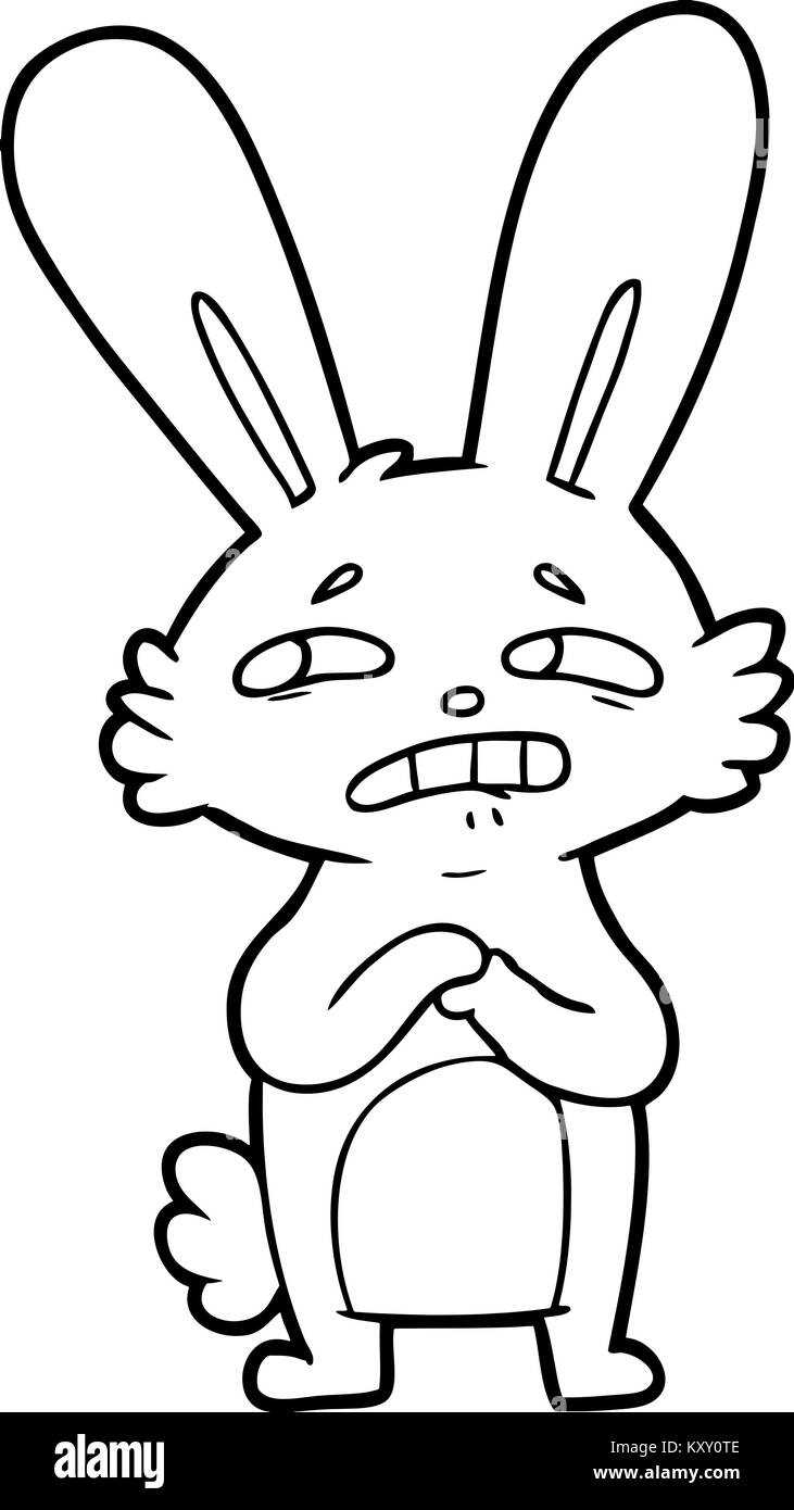 cartoon anxious rabbit Stock Vector Image & Art - Alamy