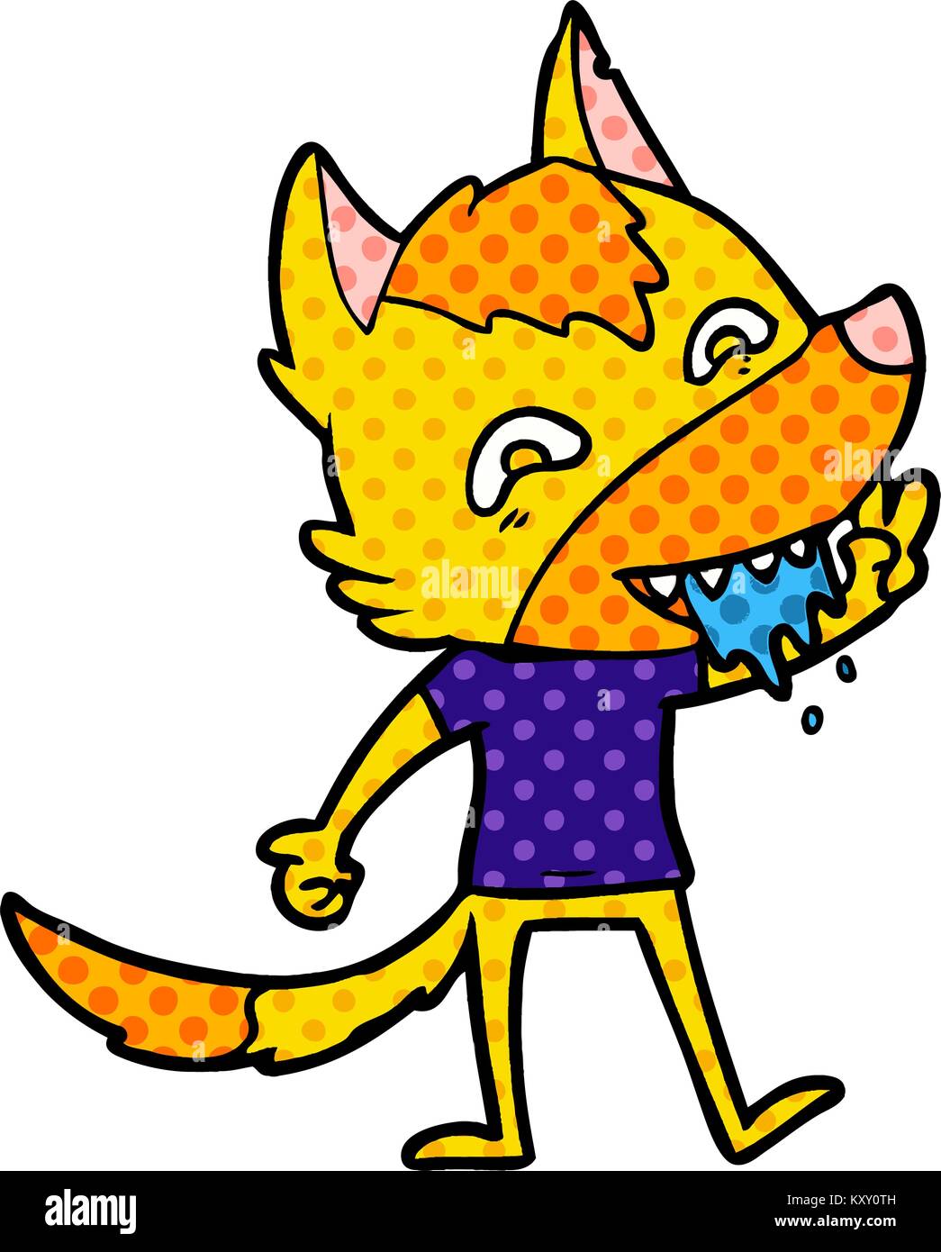 hungry fox cartoon character Stock Vector Image & Art - Alamy