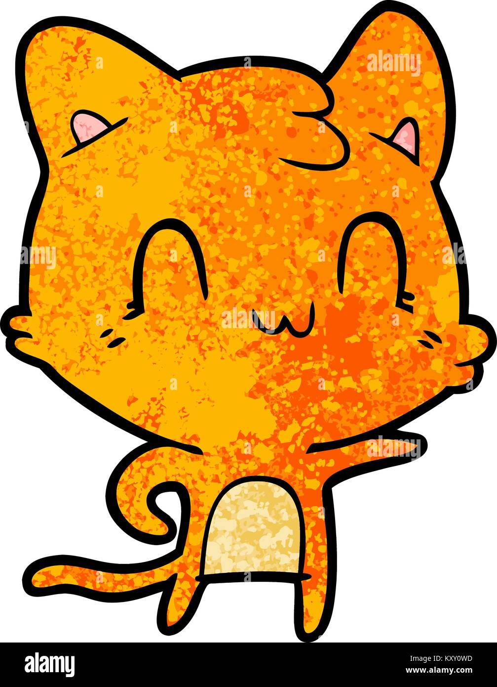 cartoon happy cat pointing Stock Vector Image & Art - Alamy