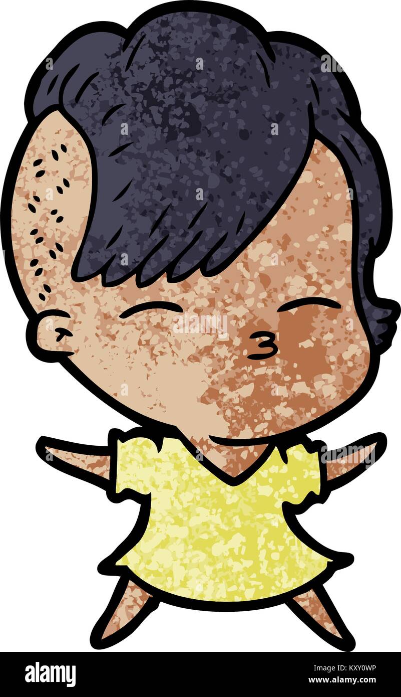 cartoon squinting girl Stock Vector Image & Art - Alamy