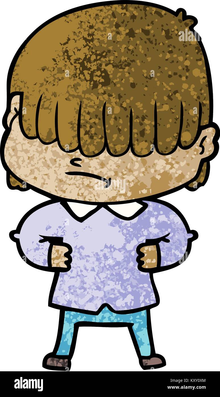 cartoon boy with untidy hair Stock Vector Image & Art - Alamy