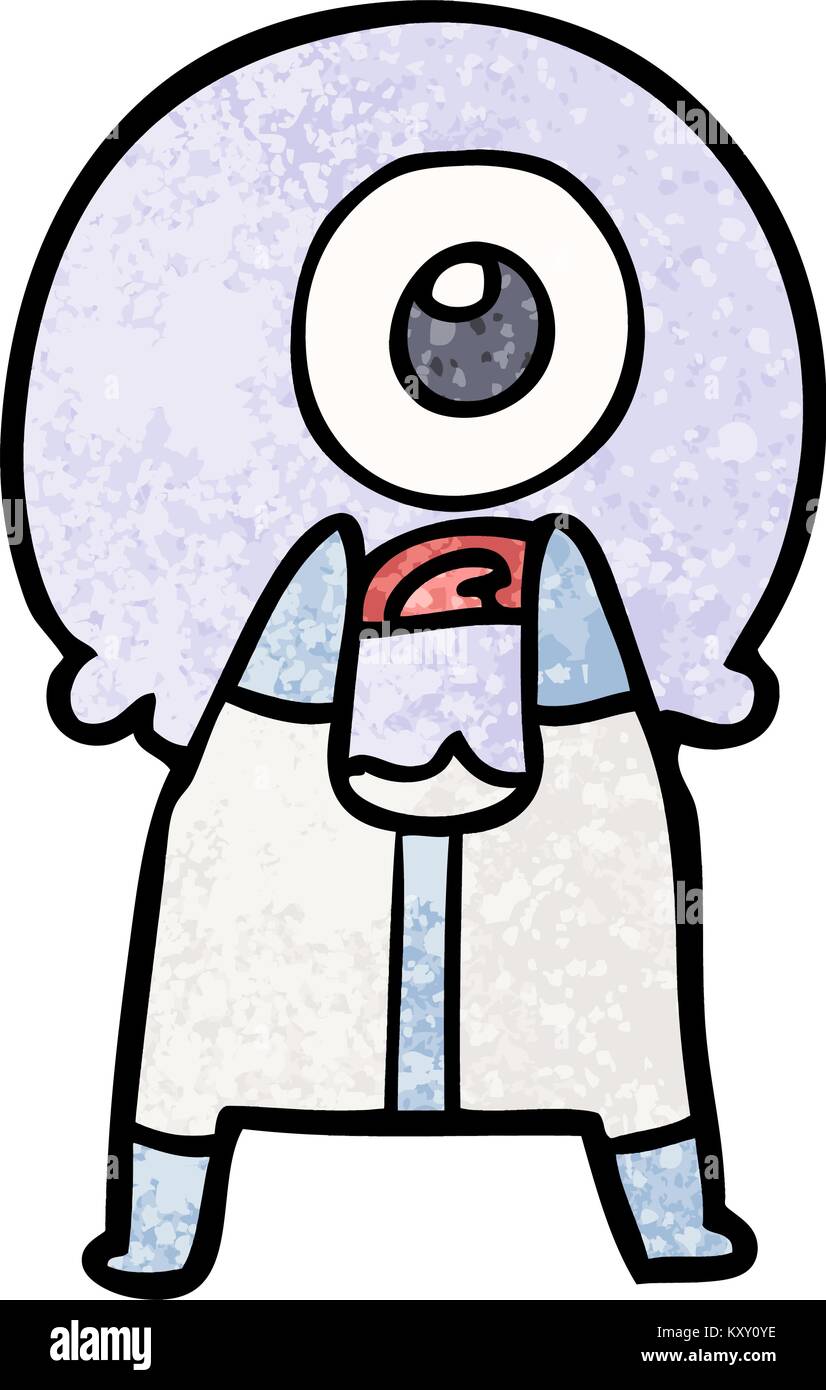cartoon cyclops alien spaceman Stock Vector Image & Art - Alamy